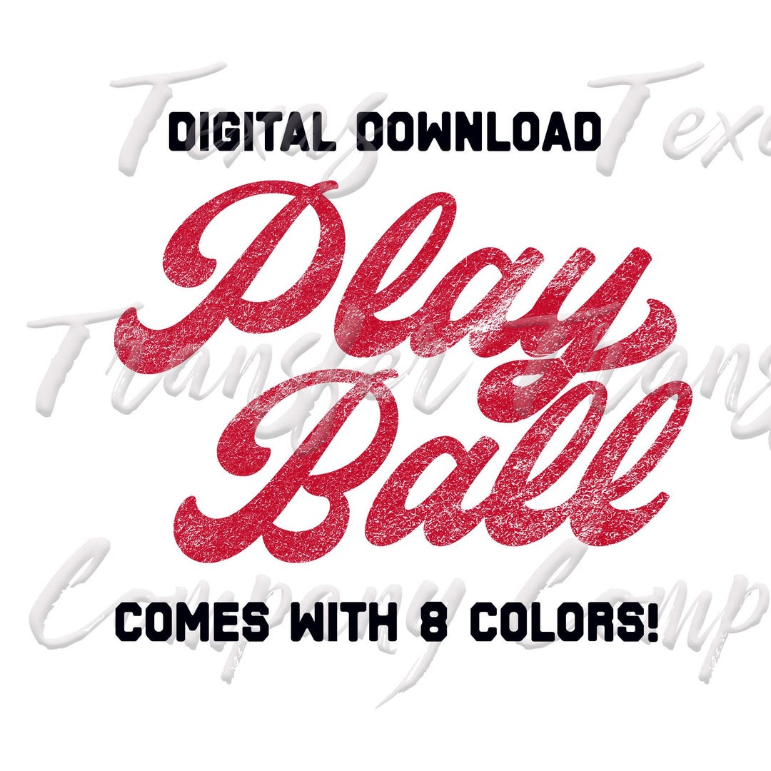 Baseball PNG for Sublimation or DTG / Digital PNG / Play Ball Clipart ...