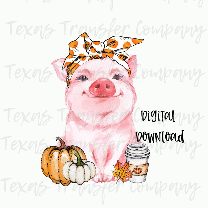 Pumpkin Spice Digital File / Digital PNG / Fall Pig Png - Etsy