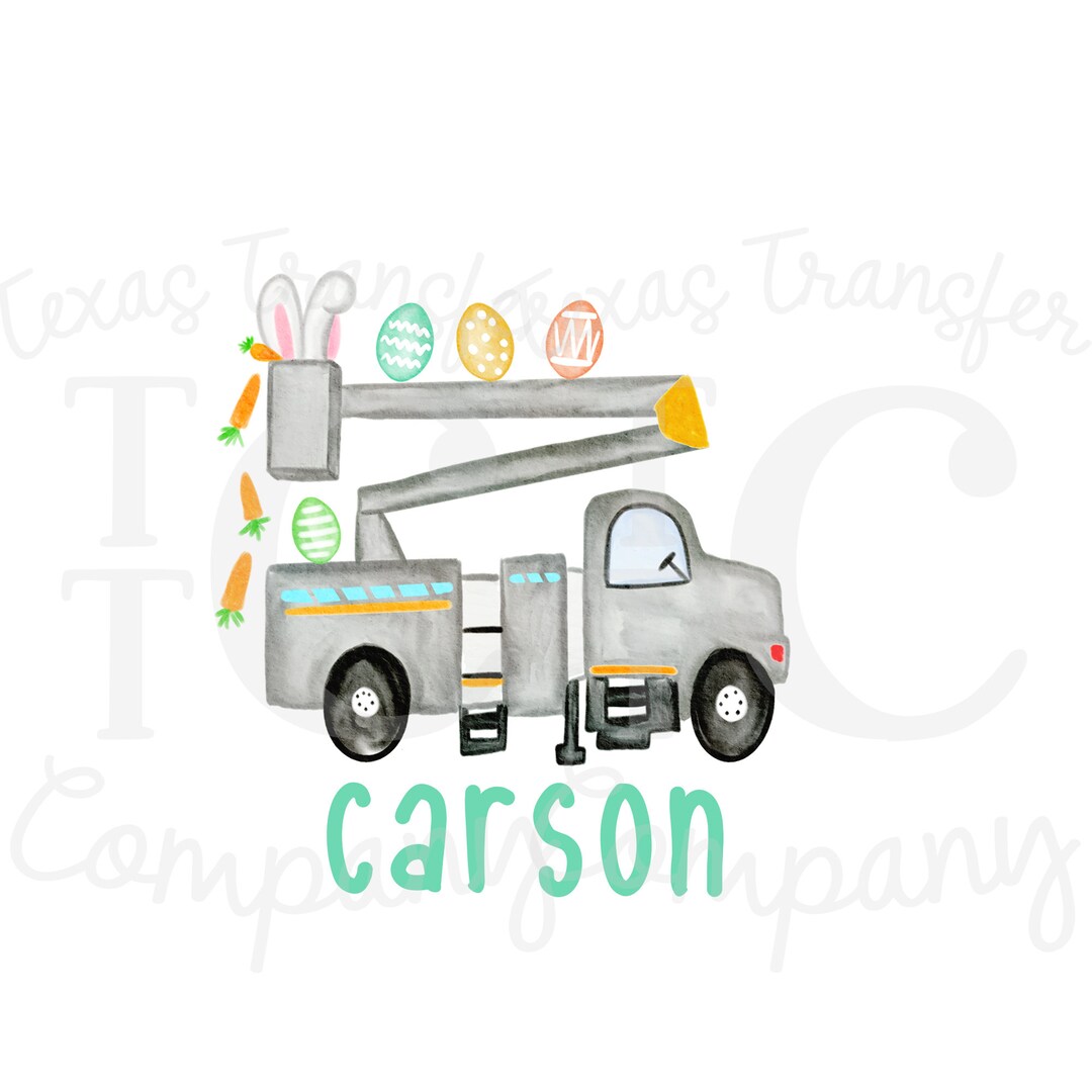 Easter Lineman Truck Sublimation Transfer, Cotton Tshirt Transfer ...