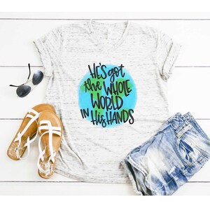 He's Got the Whole World in His Hands, Sublimation Transfer, Digital ...