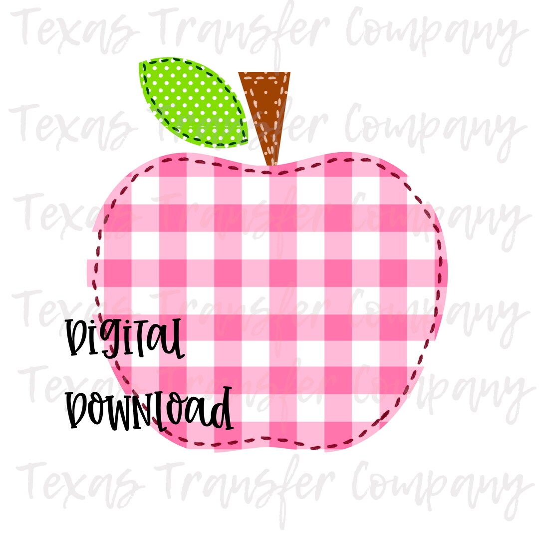 Apple Digital Download, Back to School Digital Design, Back to School ...