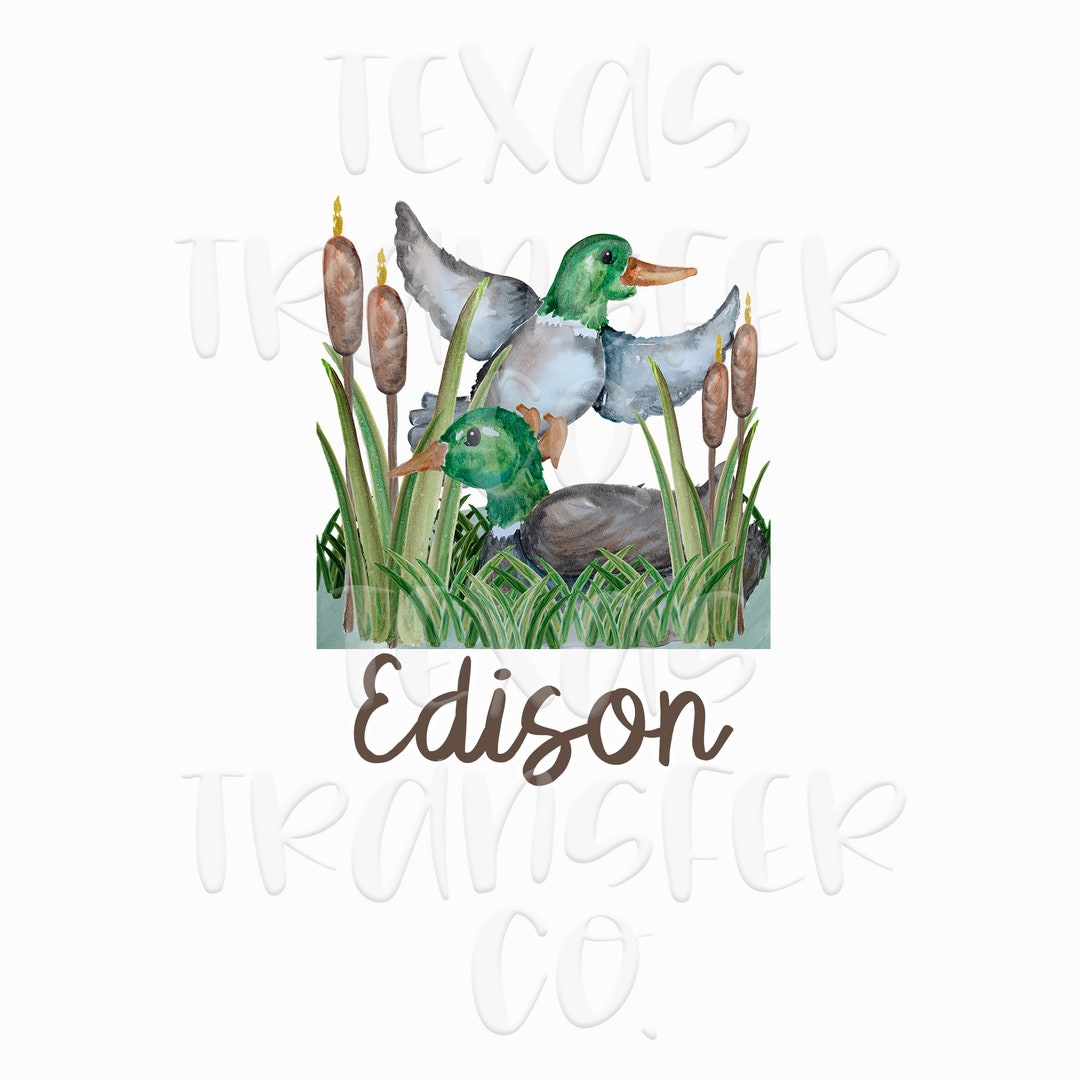 Mallard Duck Sublimation Transfer, Cotton Tshirt Transfer, Ready to ...