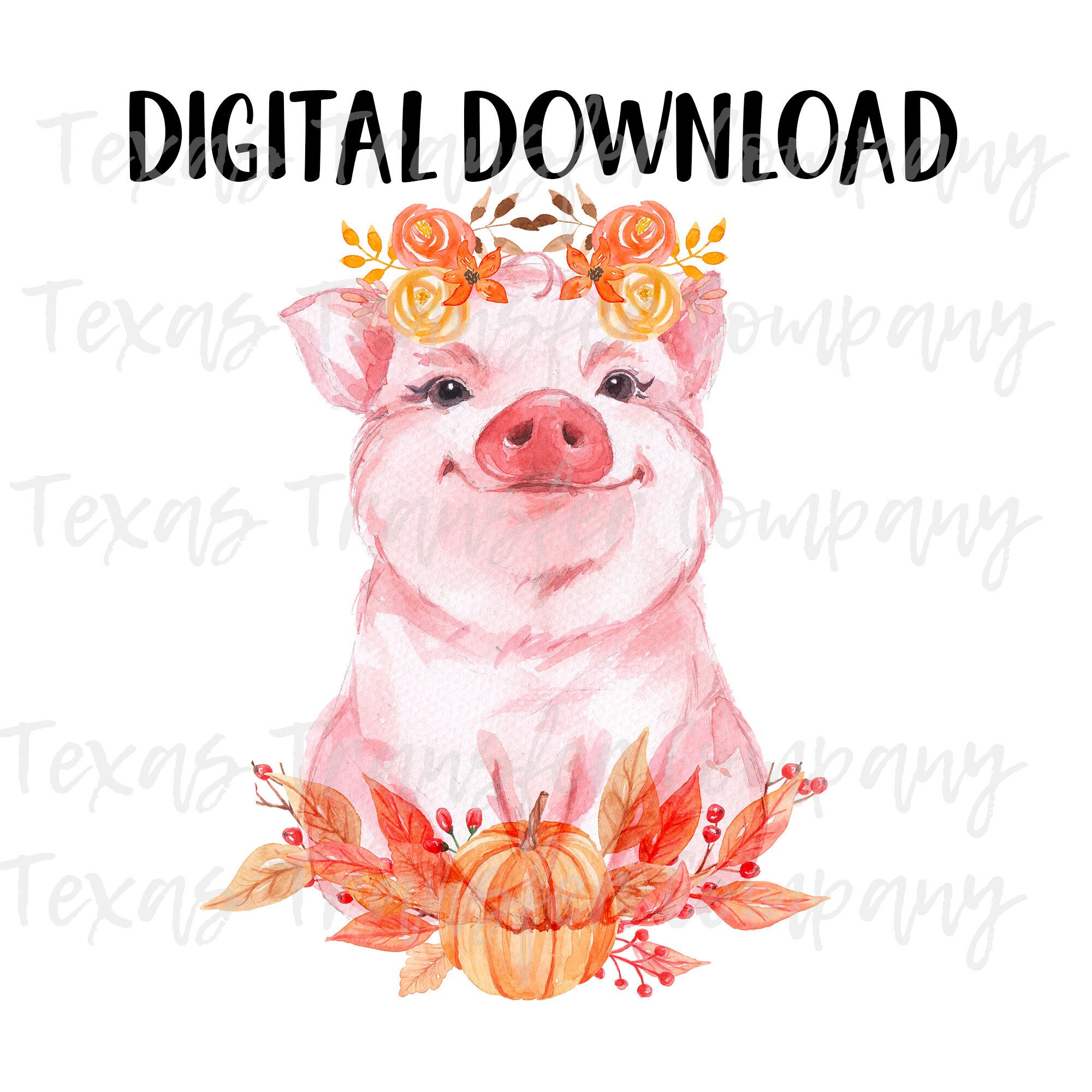 Pumpkin Spice Digital File / Digital PNG / Fall Pig Png Sublimation ...
