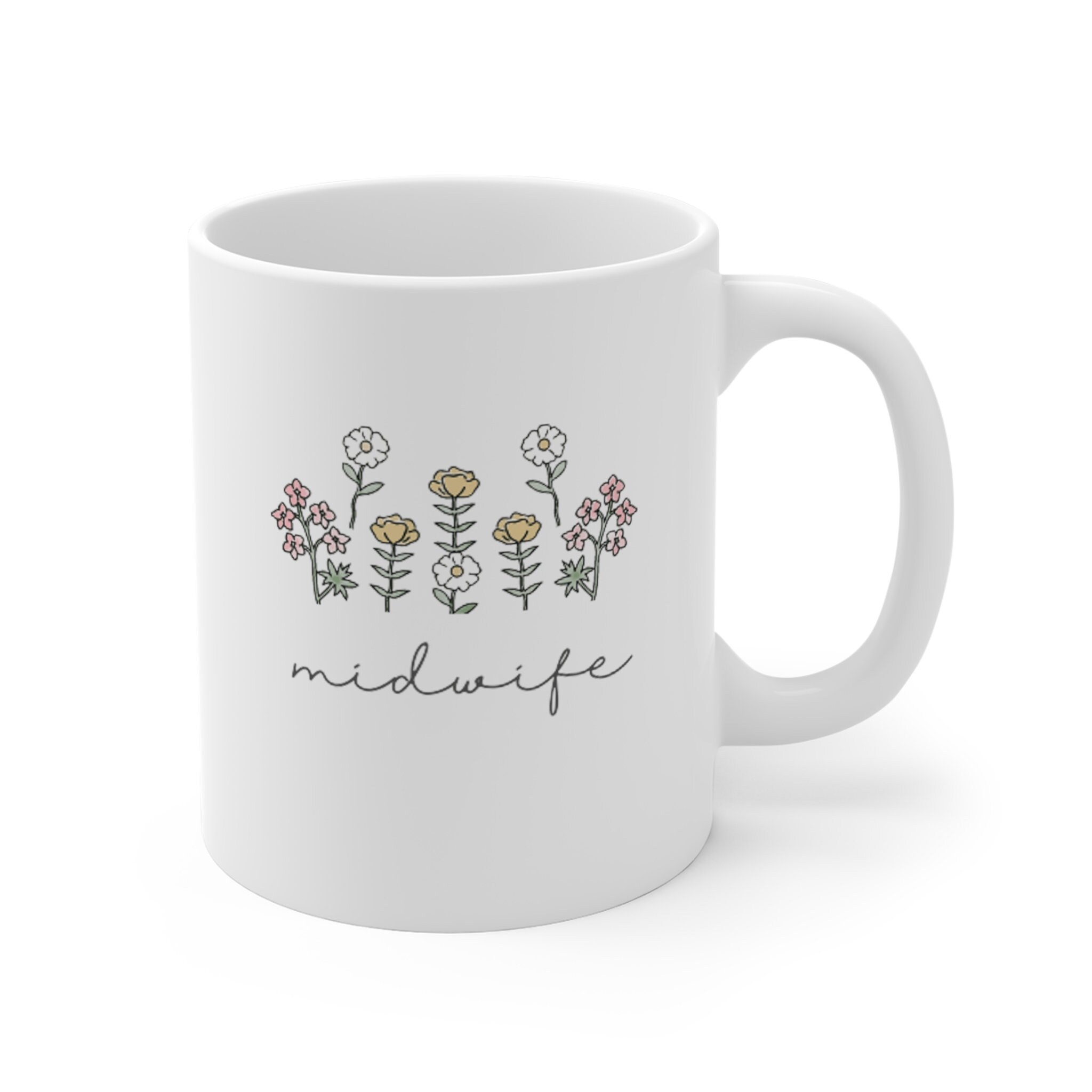 Midwife Flower Mug Coffee Tea - Etsy Sweden