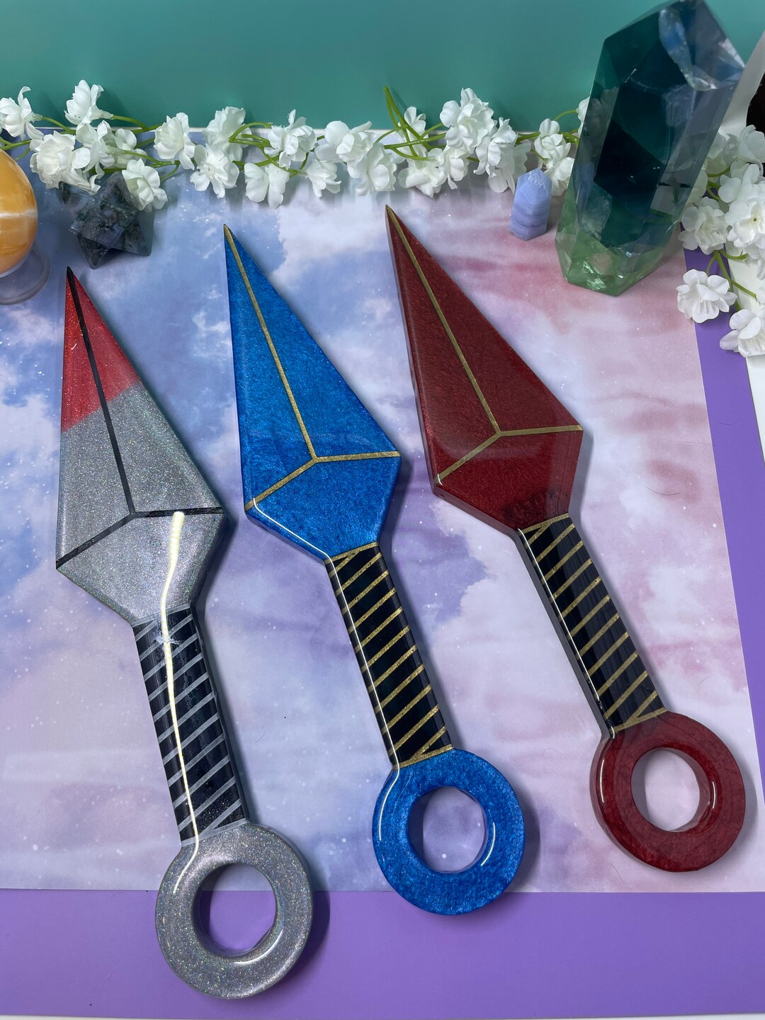 Resin Kunai - Handmade - Cosplay Prop - Anime Gift - Decorative Resin ...