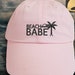 Beach Babe Hat Dad Hat Embroidered Hat Beach Lover dad | Etsy