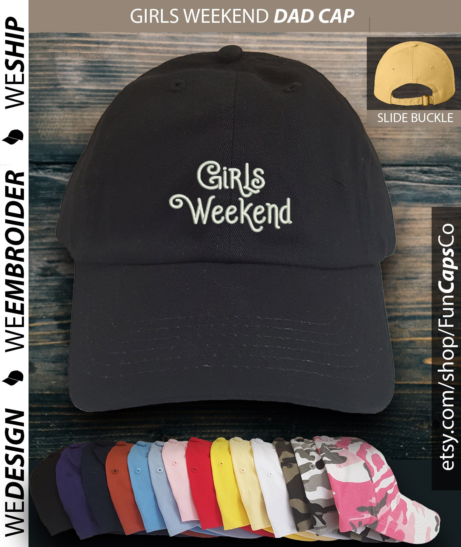 GIRLS WEEKEND Hat Dad Style Cat Embroidered Hat Girls - Etsy