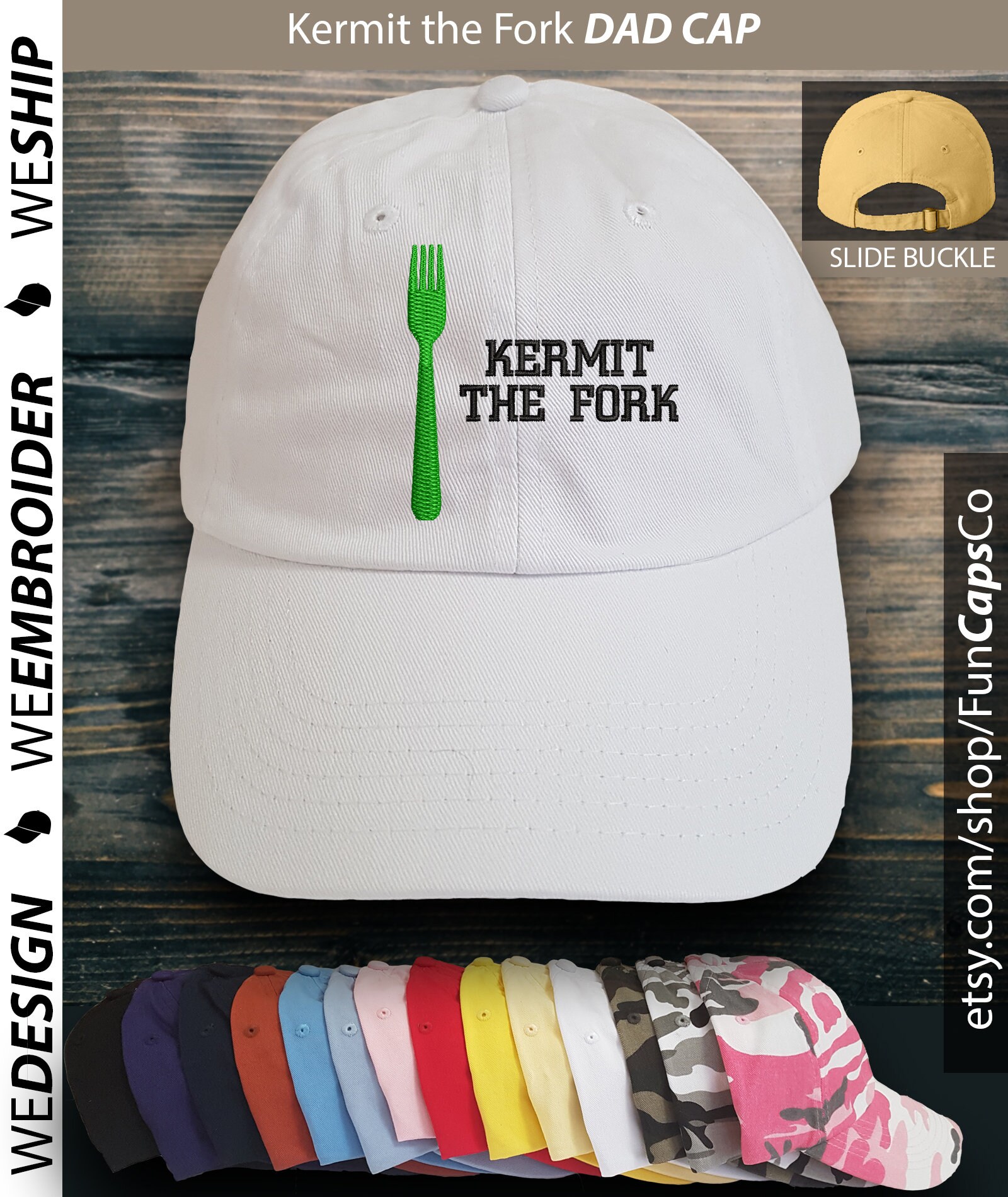 Kermit the Fork Hat Kermit the Frog Inspired Baseball Cap - Etsy
