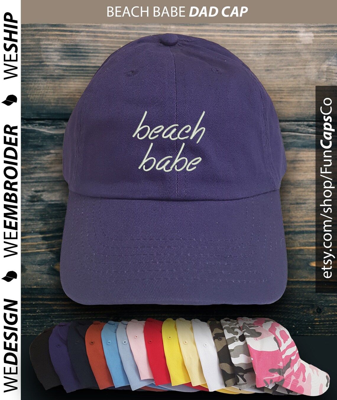 Beach Babe Cap Beach Babe Hat // One Size Fits All Fun - Etsy