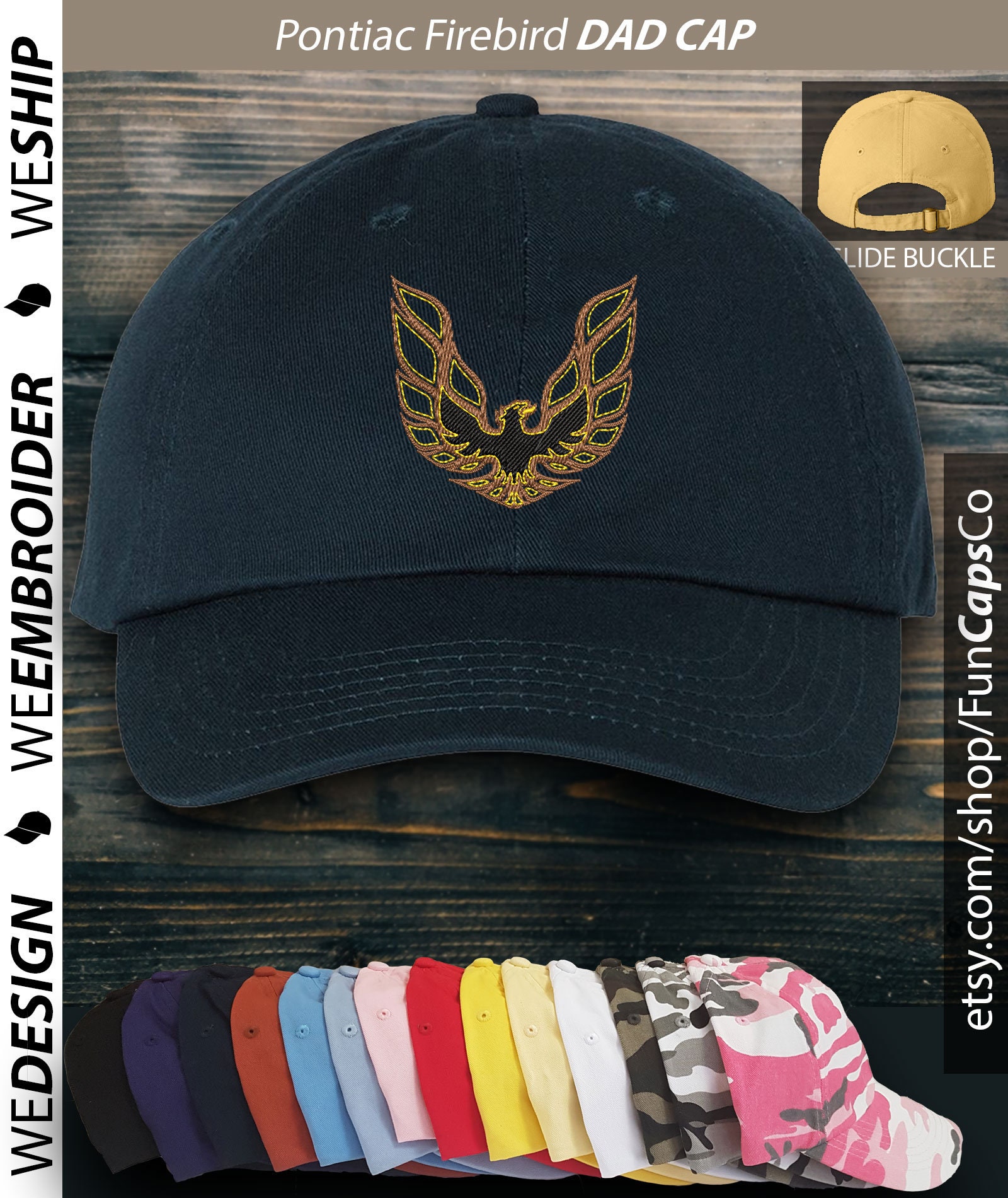 Pontiac Firebird Hat Former Car Brand Cap Embroidered Hat Adjustable ...