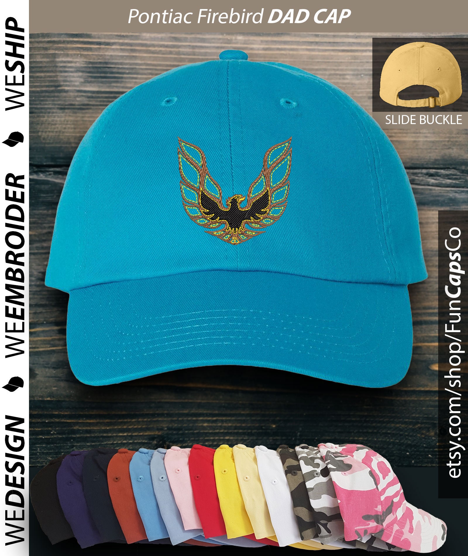 Pontiac Firebird Hat Former Car Brand Cap Embroidered Hat Adjustable ...