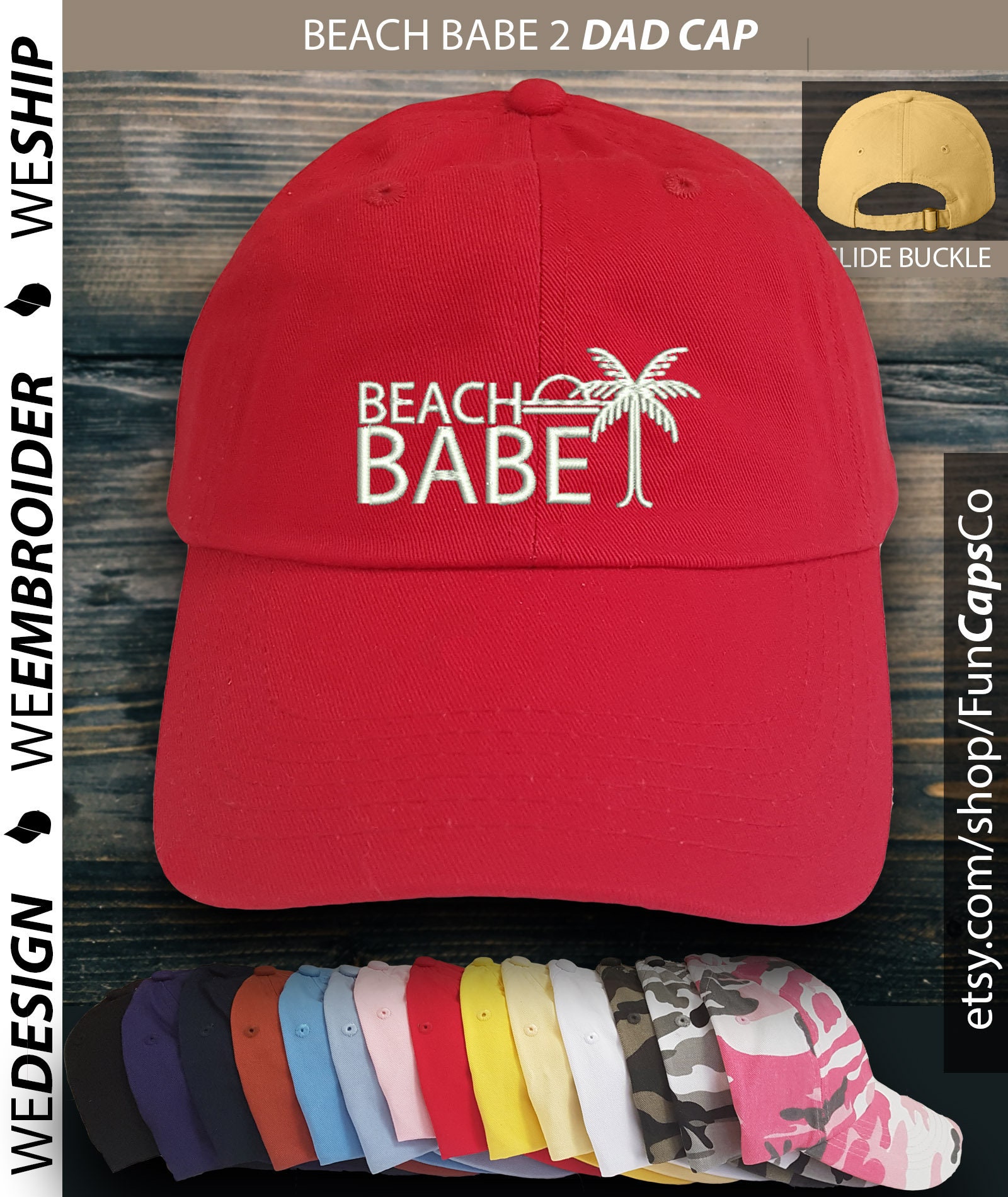 Beach Babe Hat Dad Hat Embroidered Hat Beach Lover Dad - Etsy