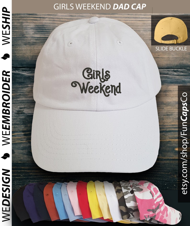 GIRLS WEEKEND Hat Dad Style Cat Embroidered Hat Girls - Etsy