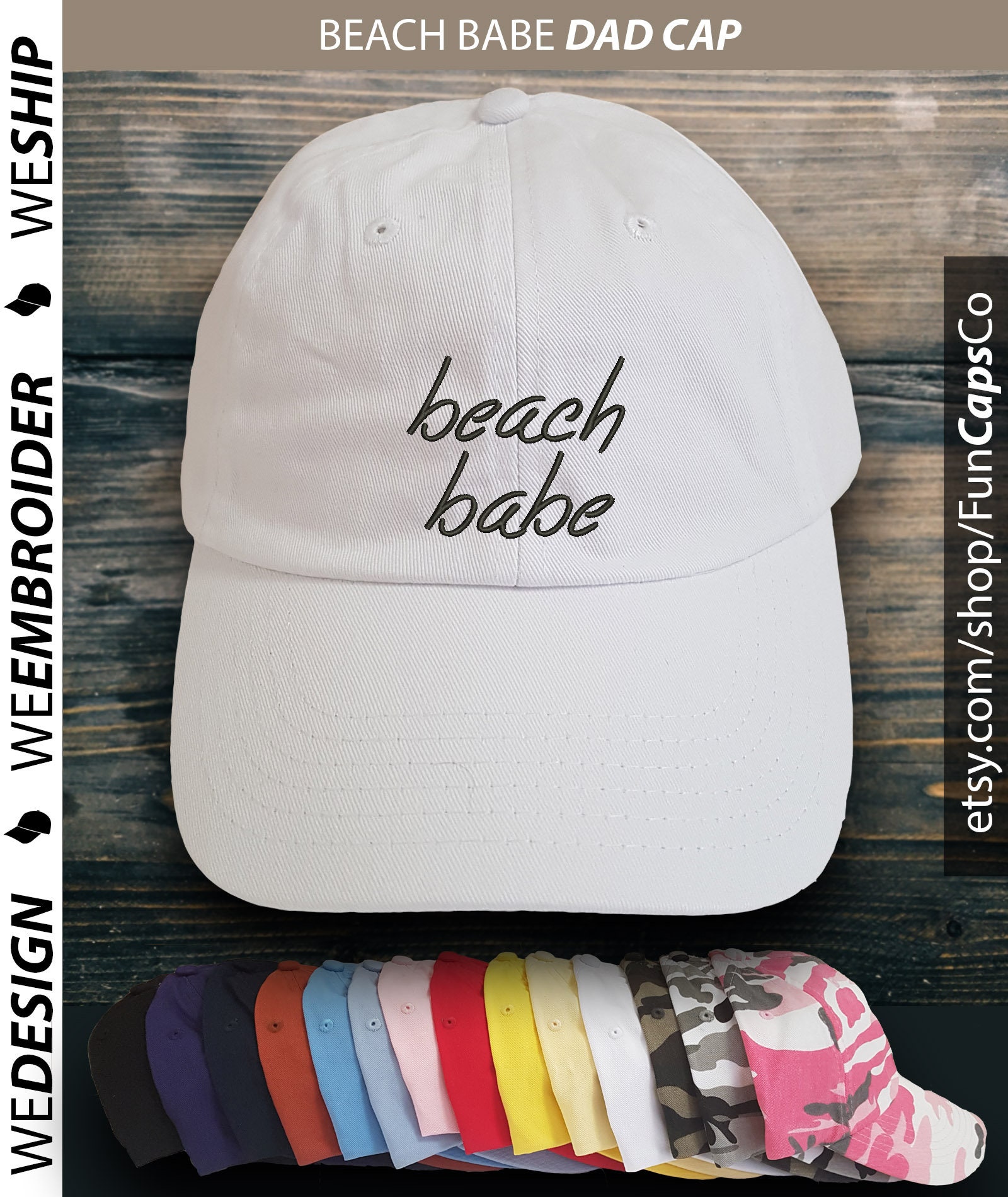 Beach Babe Cap Beach Babe Hat // One Size Fits All Fun - Etsy