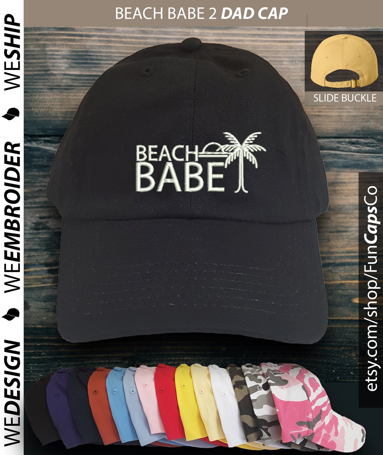 Beach Babe Hat Dad Hat Embroidered Hat Beach Lover Dad - Etsy