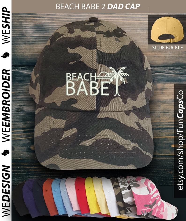 Beach Babe Hat Dad Hat Embroidered Hat Beach Lover Dad - Etsy