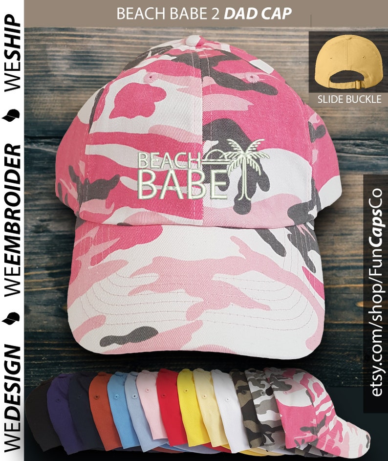 Beach Babe Hat Dad Hat Embroidered Hat Beach Lover Dad - Etsy