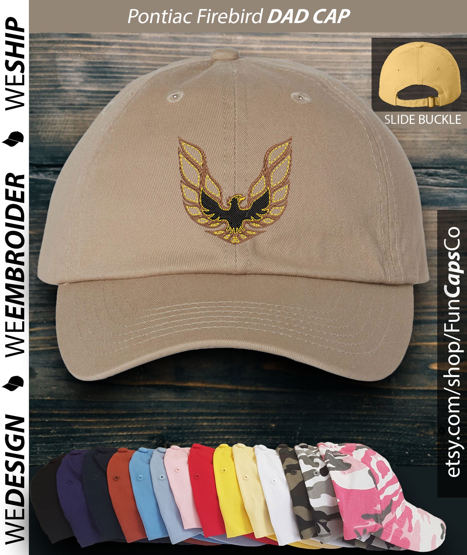 Pontiac Firebird Hat Former Car Brand Cap Embroidered Hat Adjustable ...