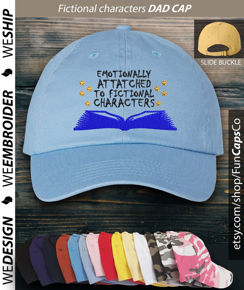 Fictional Characters Hat Embroidered Baseball Cap Low Profile Black ...