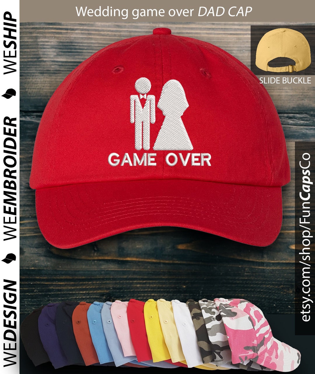 Game Over Hat Funny Cap Design Embroidered Hat - Etsy