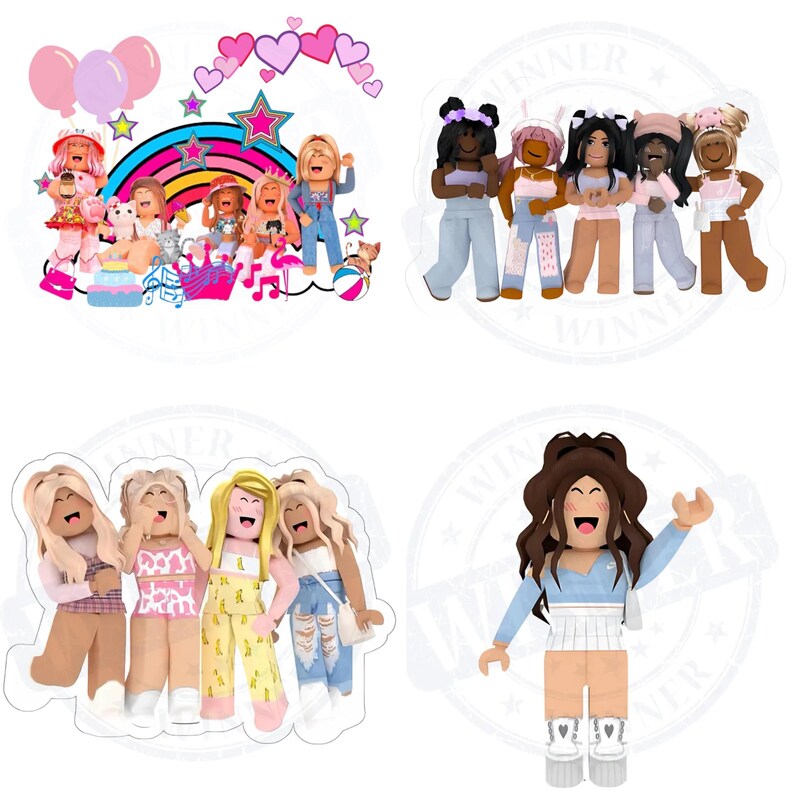 25 Blocky Girls Digital PNG Set of High Resolution Images PNG Format ...