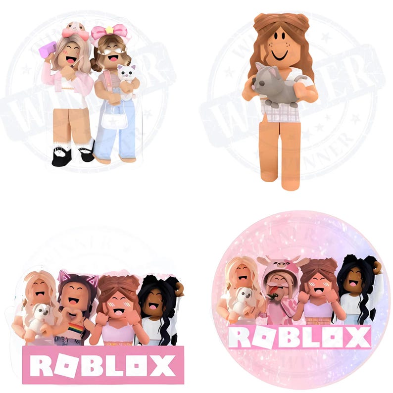 25 Blocky Girls Digital PNG Set of High Resolution Images PNG Format ...
