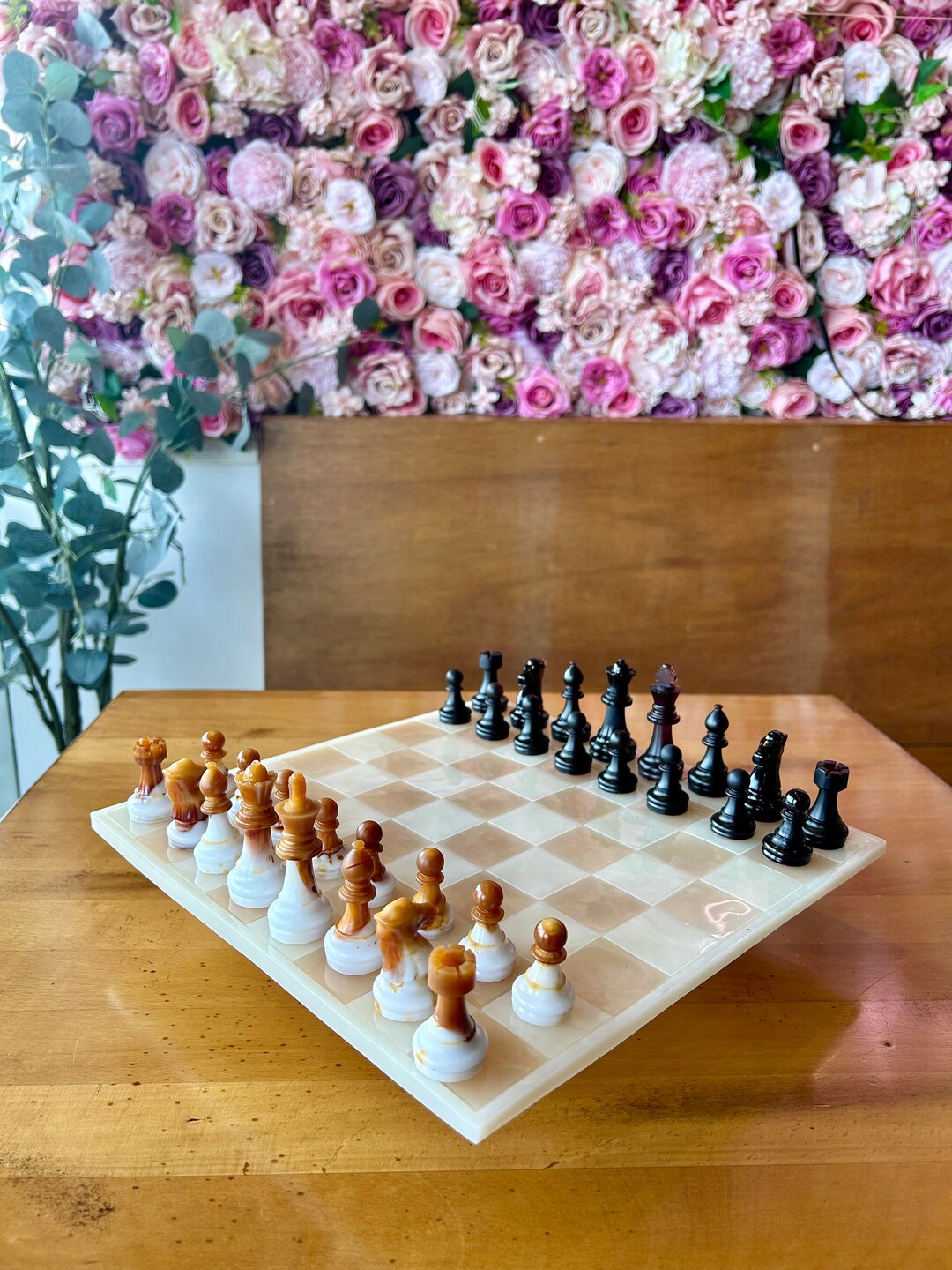 Espresso Vs. Macchiato Chess Set Resin Chess Board Coffee Inspired ...