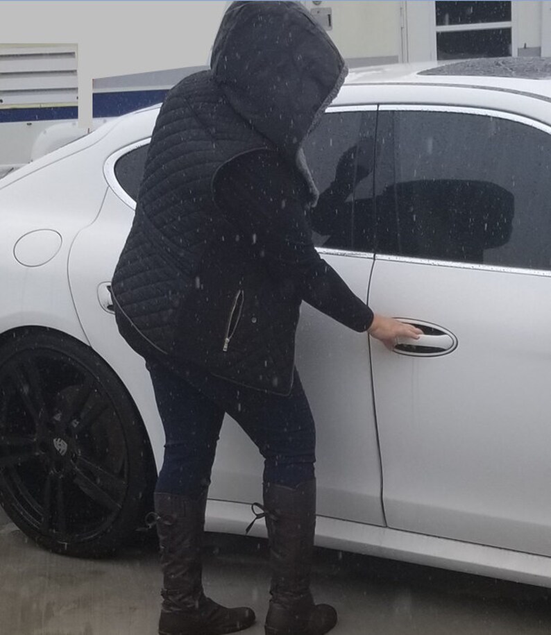 Slick Black Vinyl. This Updated Rain Hood is Not Only Pretty - Etsy