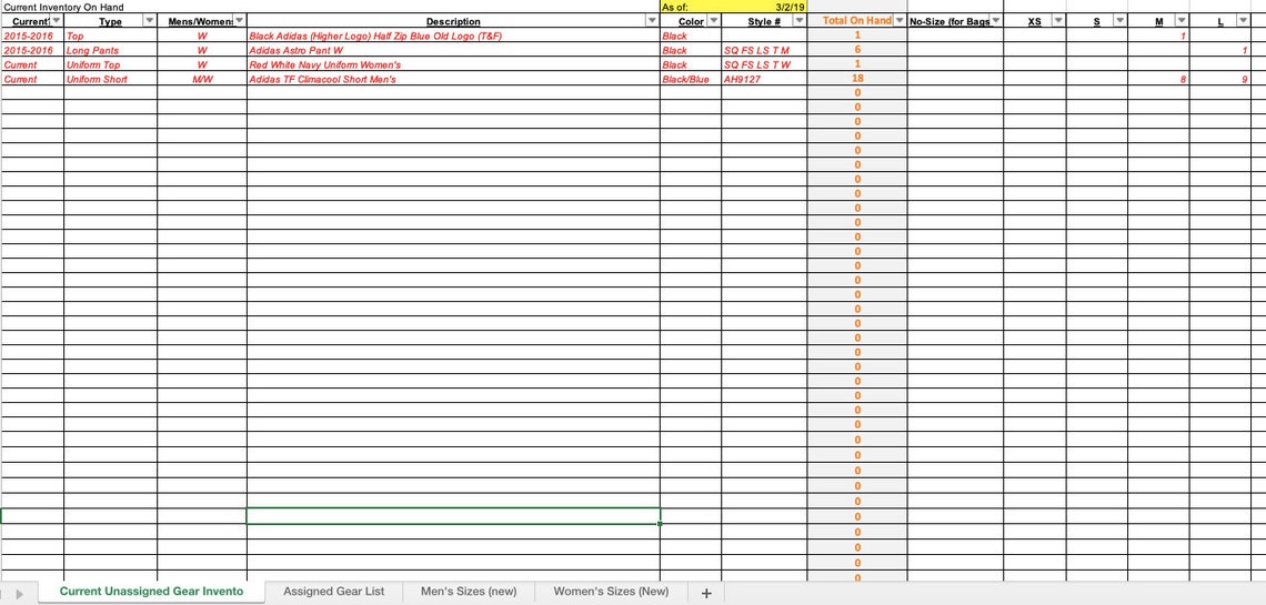 Clothing Inventory Tracker Spreadsheet - Etsy