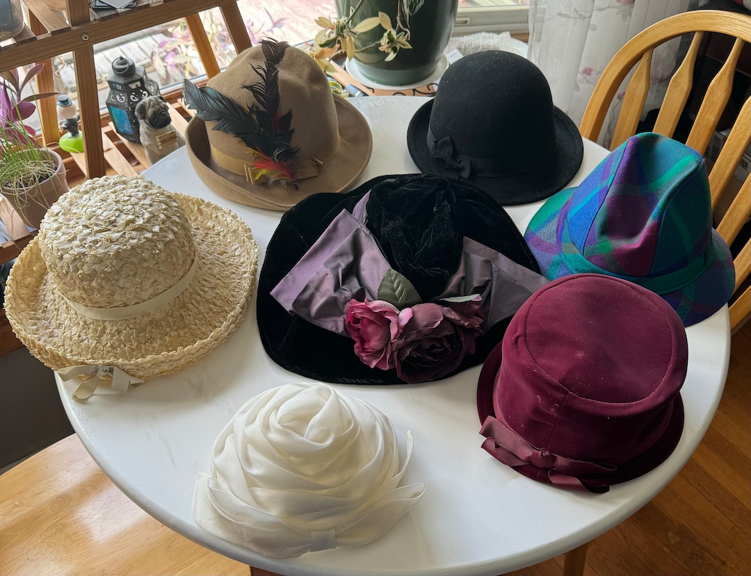 Vintage Hats Various Sizes - Etsy