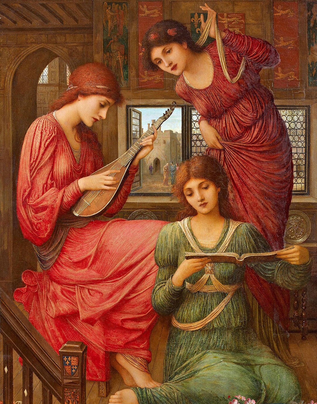 In the GOLDEN DAYS: Pre-raphaelite Scene, Reading & Playing Musical ...