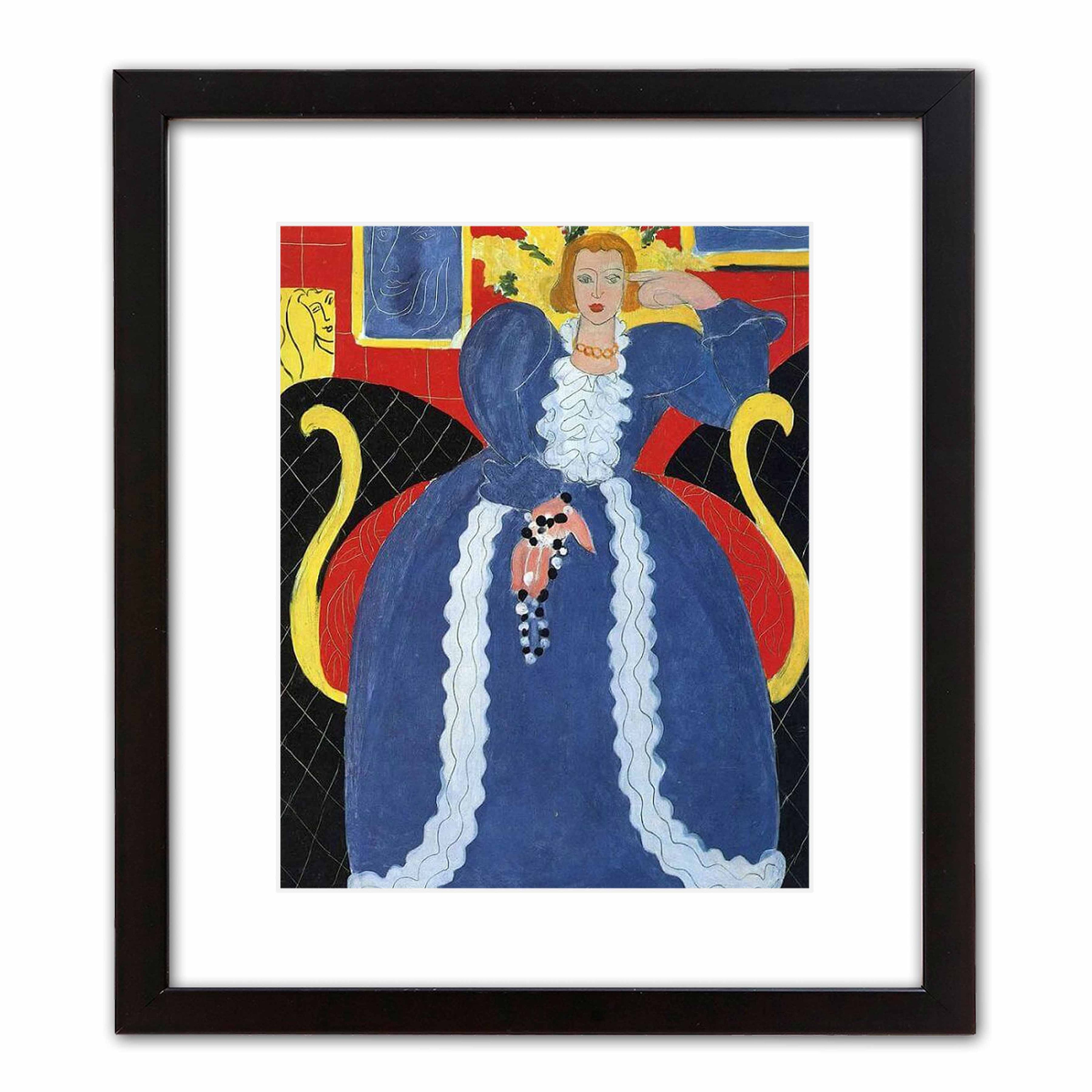 LADY IN BLUE: Unframed Wall Art Print. Henri Matisse Reproduction ...