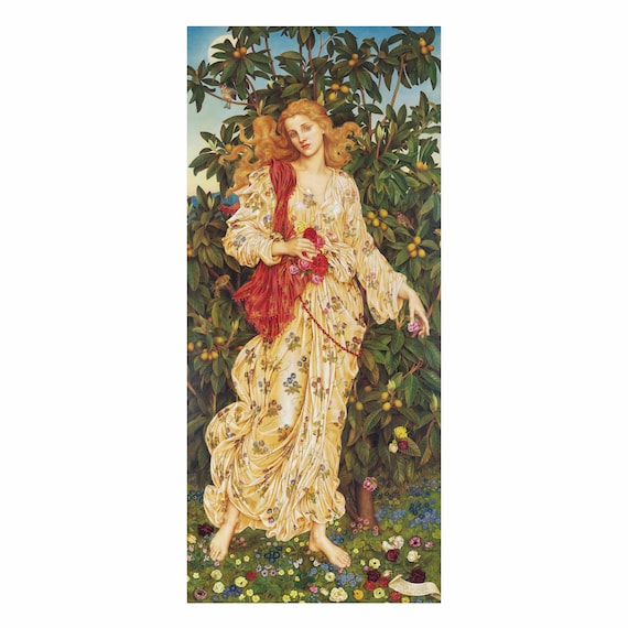 FLORA the GODDESS. Pre-raphaelite Art Print Poster - Etsy