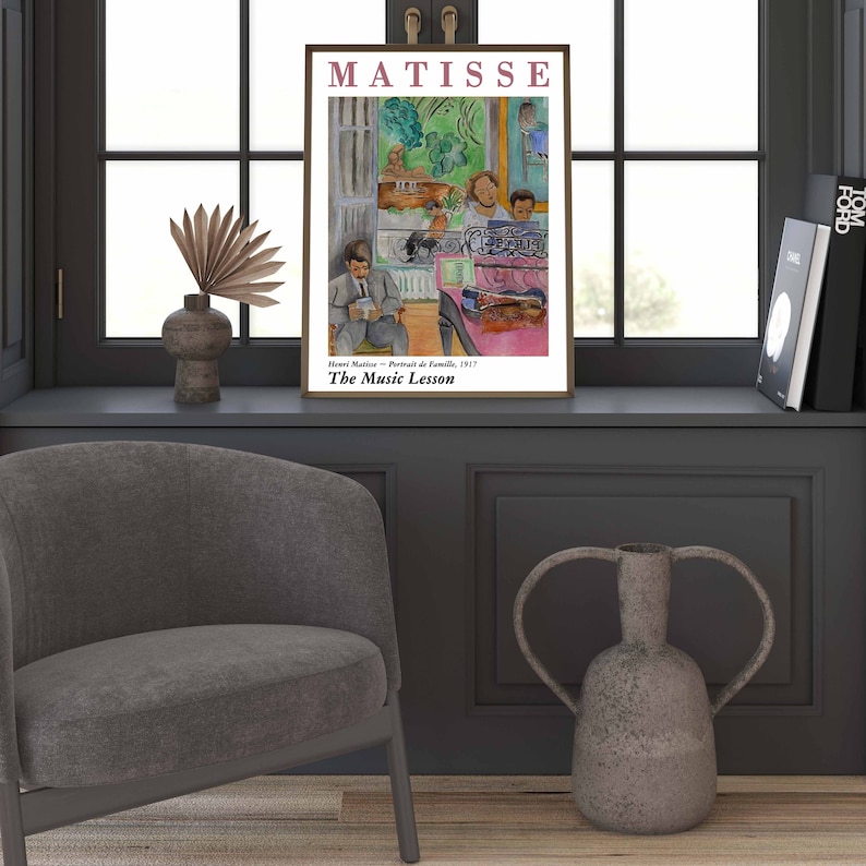 Henri Matisse THE MUSIC LESSON With Piano. Exhibition Wall Art - Etsy