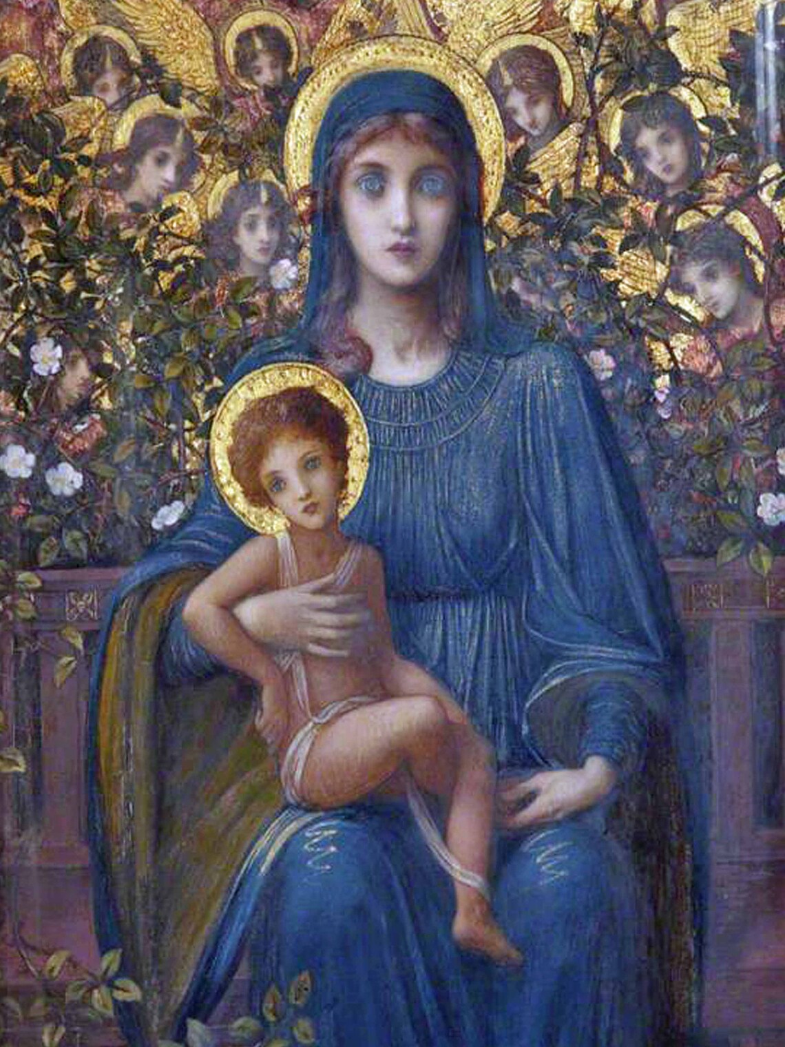Virgin and Child Art Print: Pre-raphaelite Madonna & Christ - Etsy