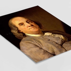 Benjamin Franklin Portrait Art Print: US History Home Decor - Etsy