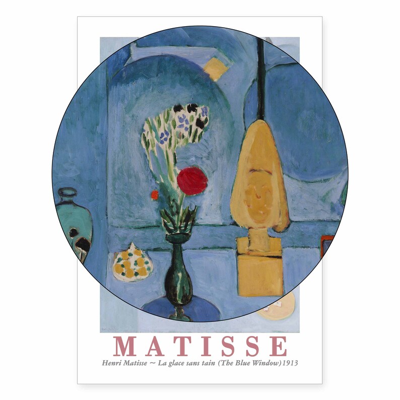 Henri Matisse THE BLUE WINDOW Custom Exhibition Wall Art Poster Print ...