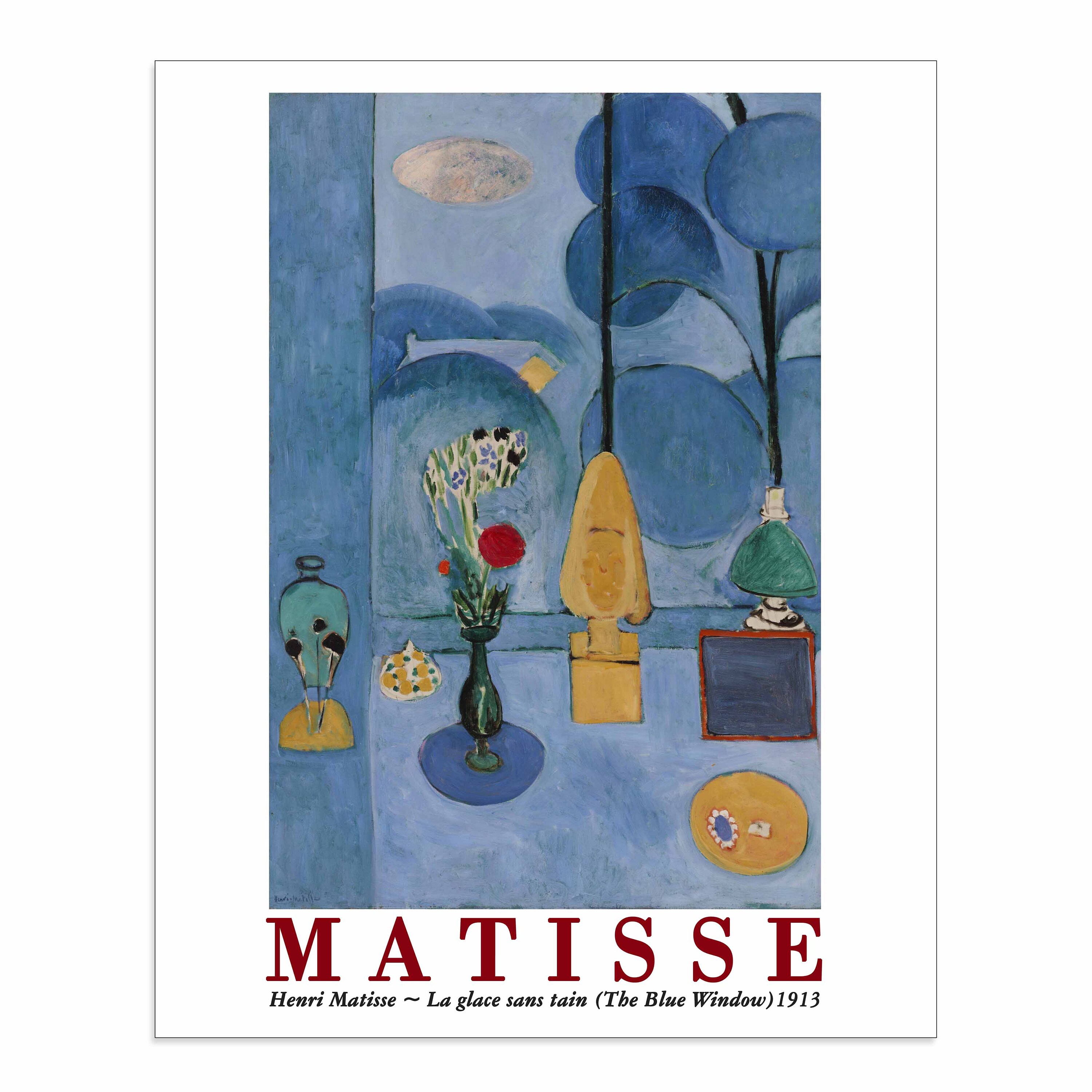 Henri Matisse THE BLUE WINDOW Custom Exhibition Wall Art Poster Print ...