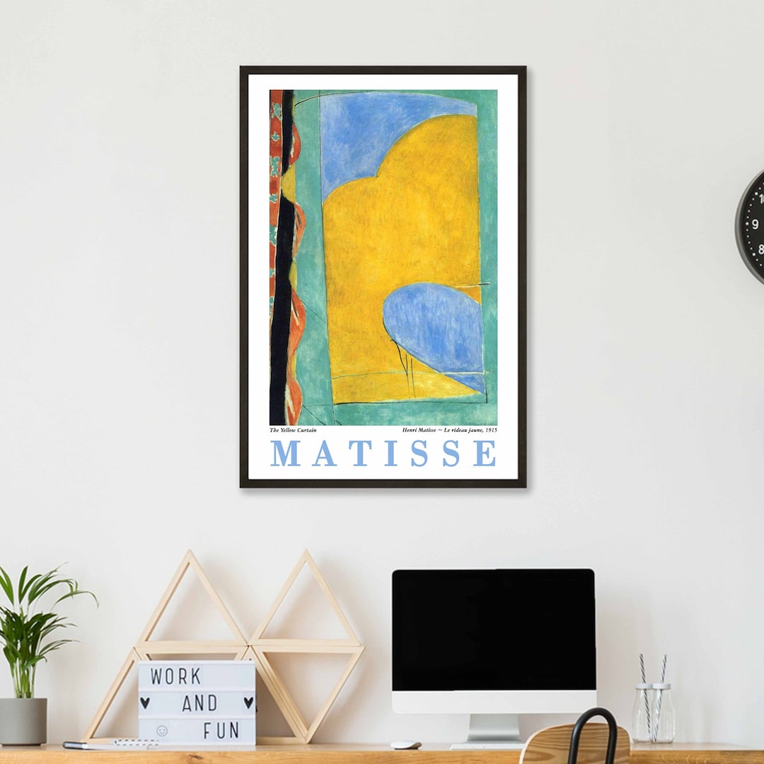 Henri Matisse THE YELLOW CURTAIN. Exhibition Wall Art Poster Print ...