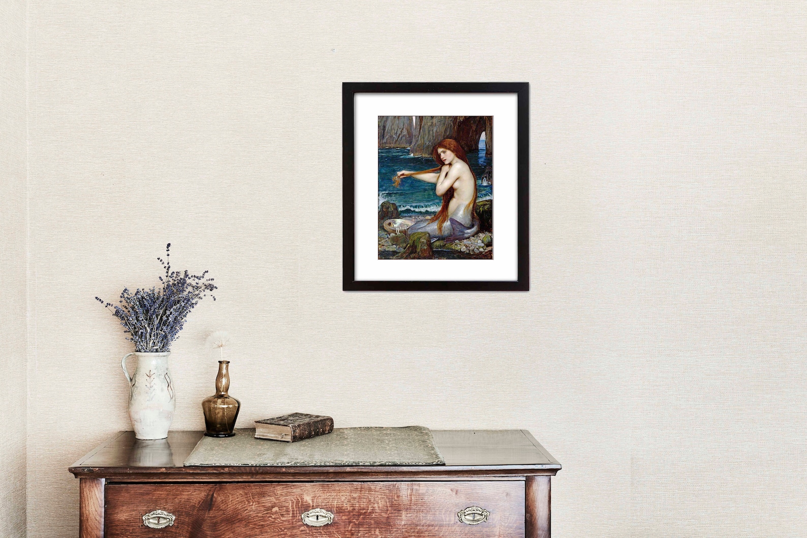 A MERMAID John William Waterhouse. Famous Medieval Renaissance - Etsy