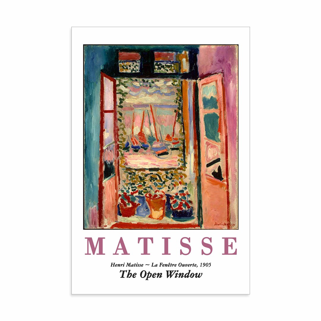 Henri Matisse THE OPEN WINDOW. Exhibition Wall Art Poster Print ...