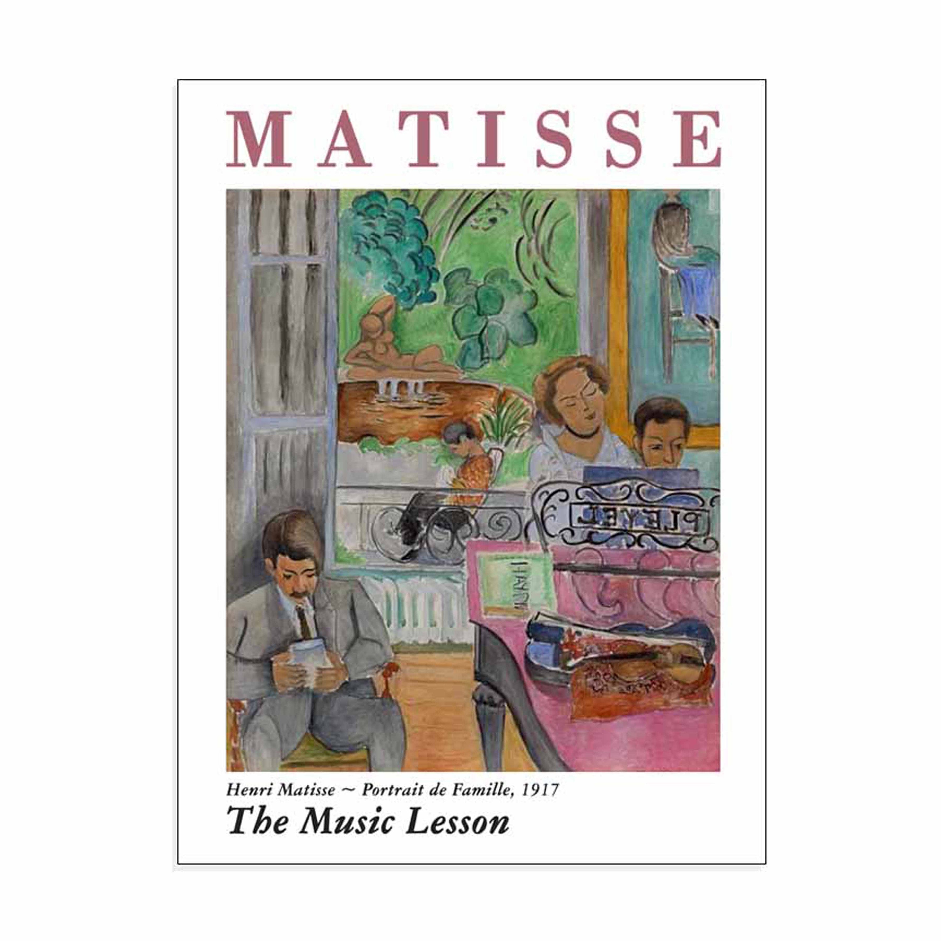 Henri Matisse THE MUSIC LESSON With Piano. Exhibition Wall Art Poster ...