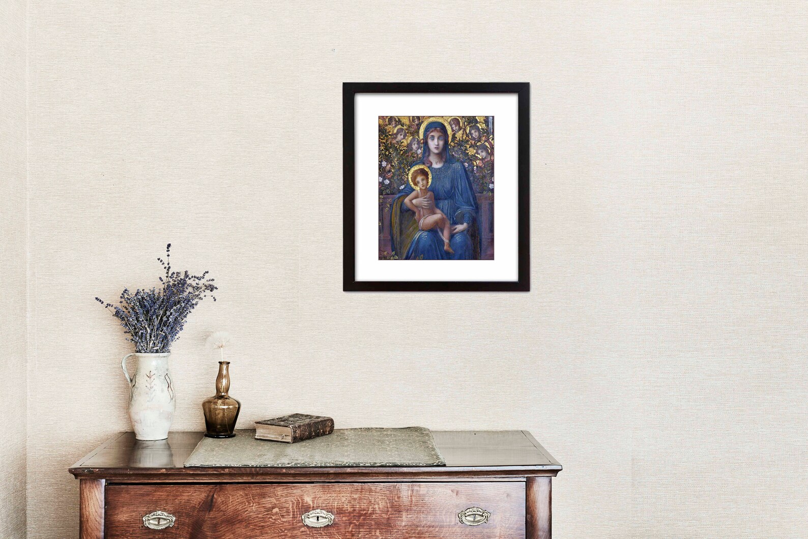 Virgin and Child Art Print: Pre-raphaelite Madonna & Christ - Etsy