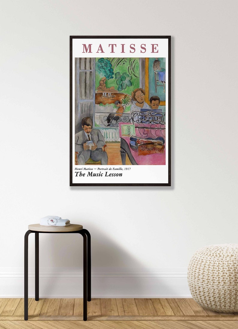 Henri Matisse THE MUSIC LESSON With Piano. Exhibition Wall Art - Etsy