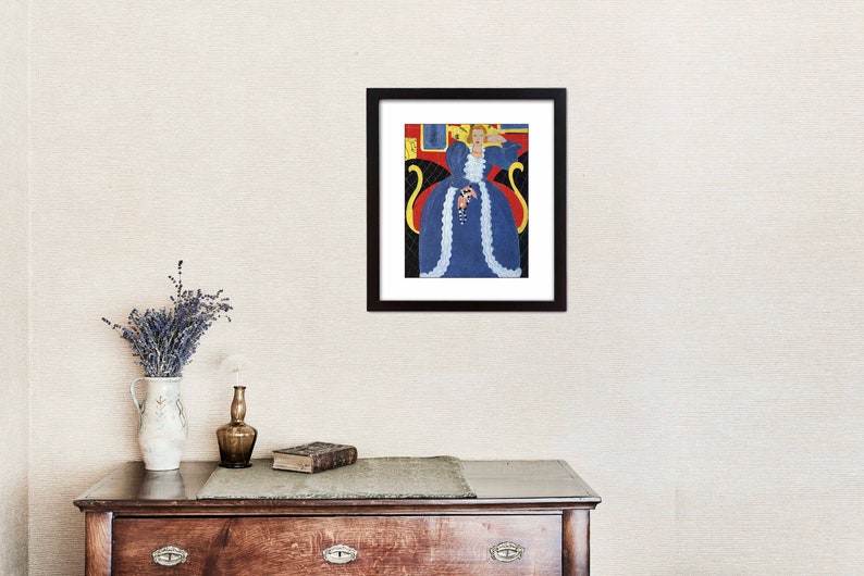 LADY IN BLUE: Unframed Wall Art Print. Henri Matisse Reproduction ...