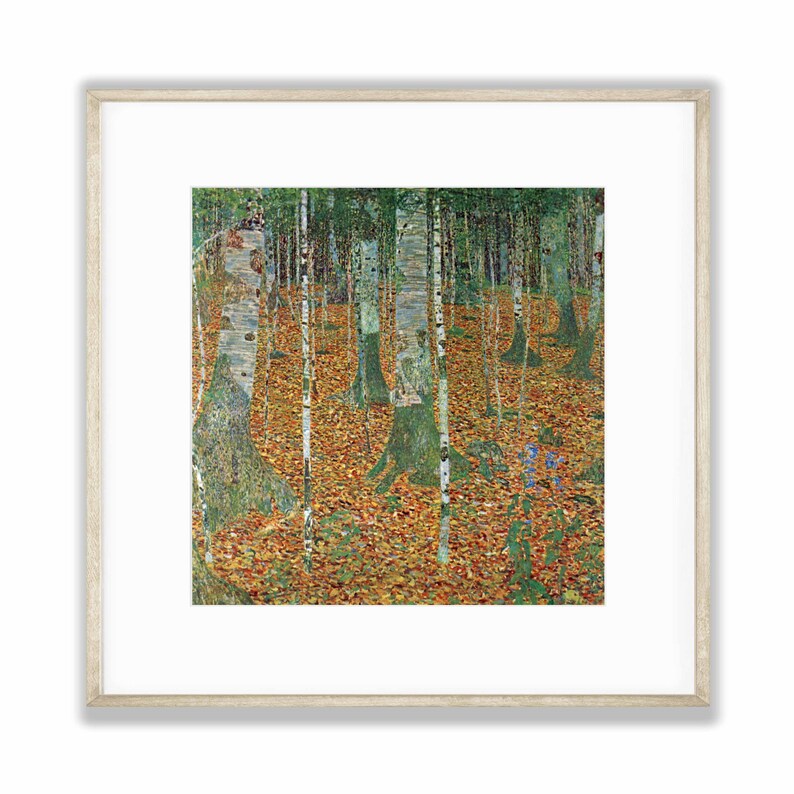 BIRCH FOREST by Gustav Klimt. Trees & Nature. Frameable Custom ...