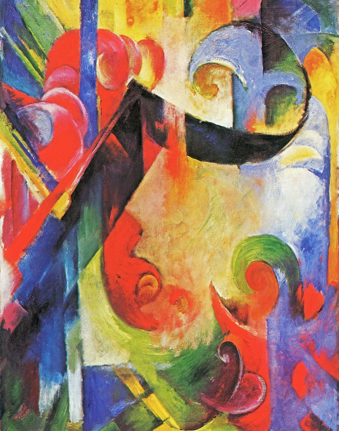 BROKEN FORMS by Franz Marc. Colorful Abstract Cubism Unframed ...