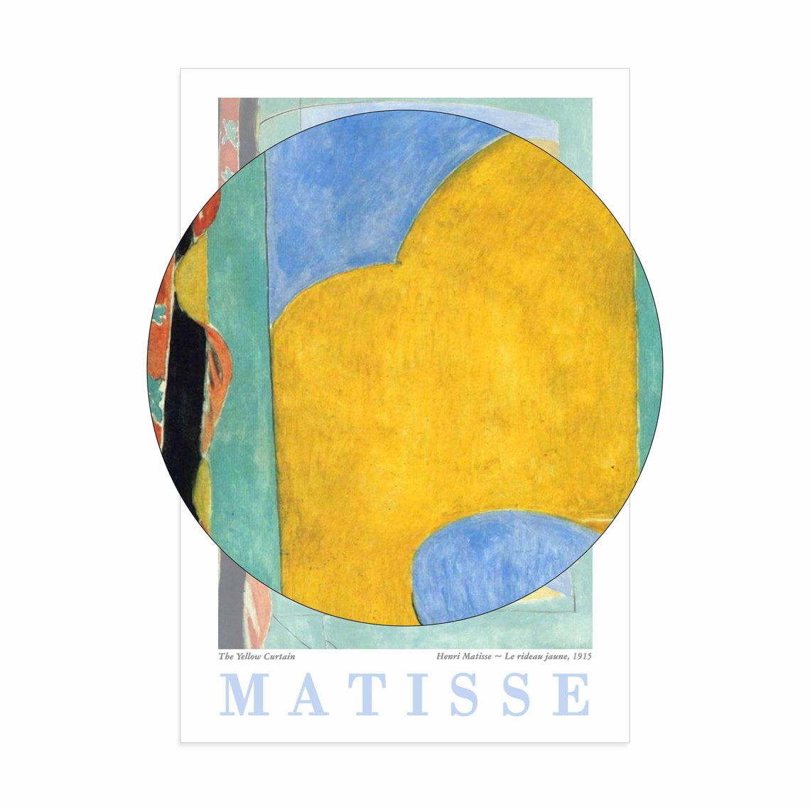 Henri Matisse THE YELLOW CURTAIN. Exhibition Wall Art Poster - Etsy