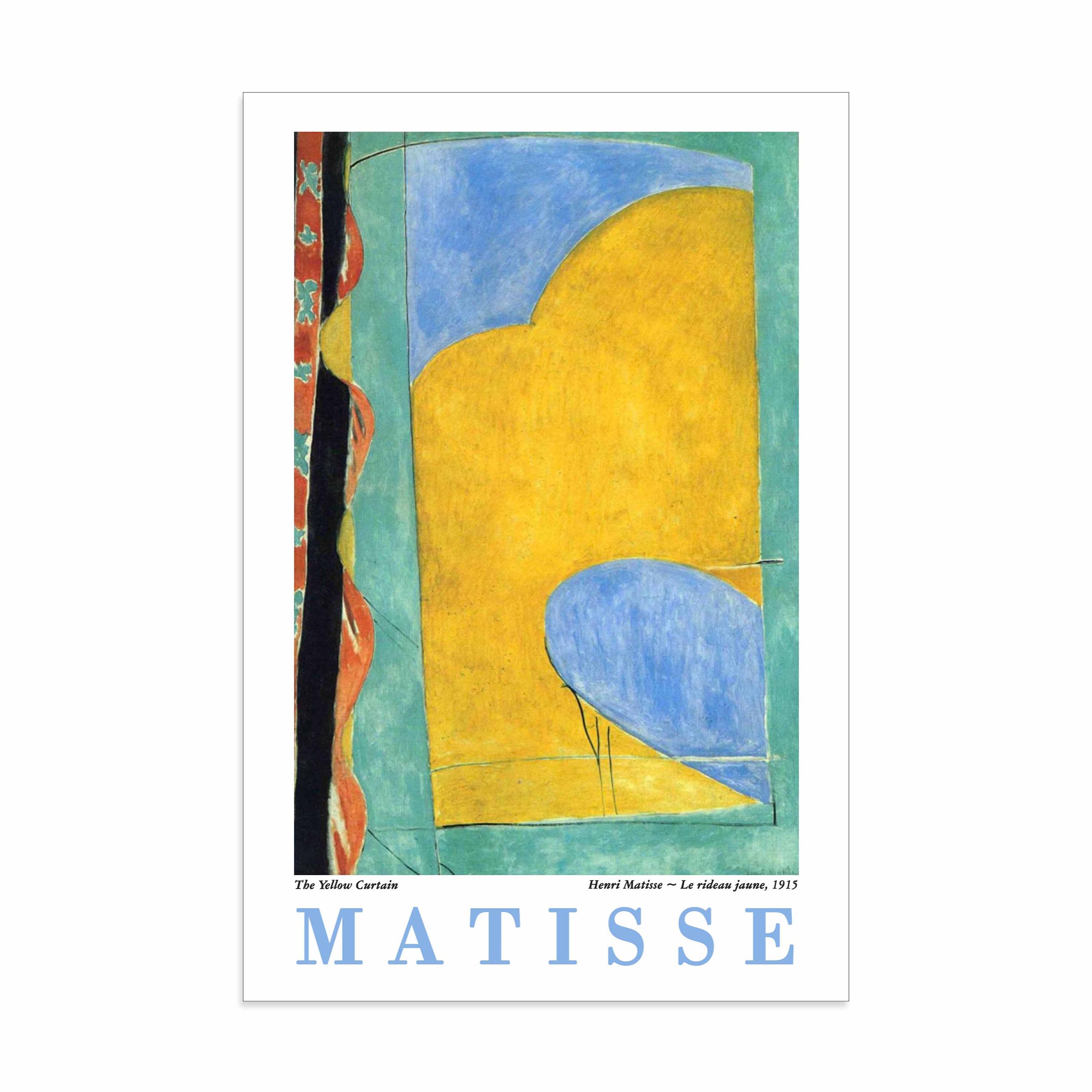 Henri Matisse THE YELLOW CURTAIN. Exhibition Wall Art Poster Print ...