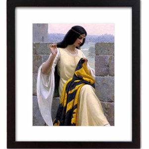 STITCHING THE STANDARD Edmund Leighton: Pre-raphaelite Unframed Wall ...